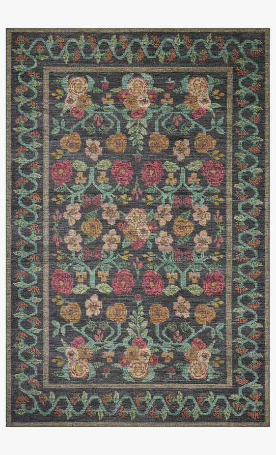 Rifle Paper Co x Loloi Rosa Rug - Rosa Black – Relish Decor
