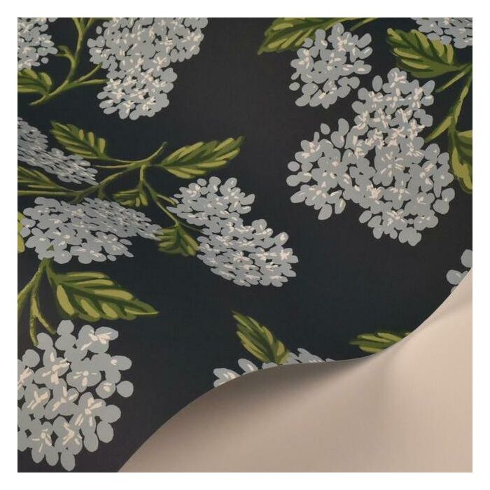 Rifle Paper Co Hydrangea Wallpaper - Navy – Relish Decor